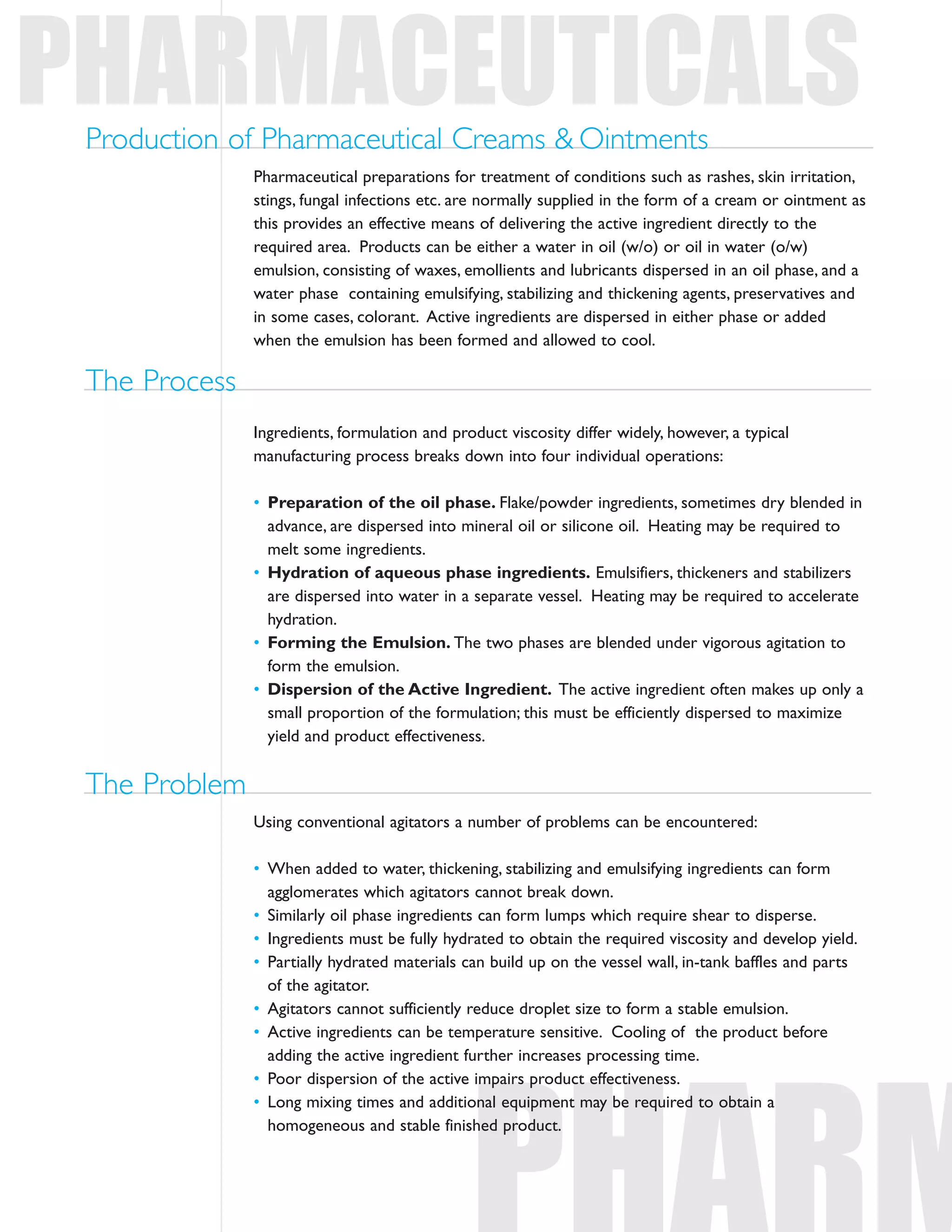 Pharmaceutical Industry: Creams & Ointments Production Case Study | PDF