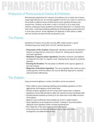 Pharmaceutical Industry: Creams & Ointments Production Case Study | PDF