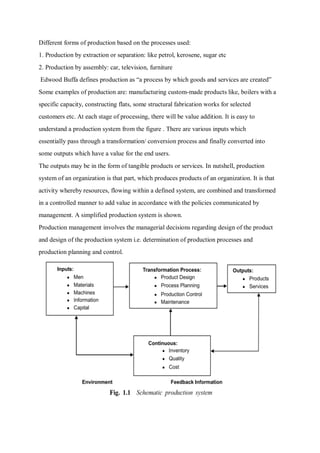 Production Planning and Control in Operations Management | PDF