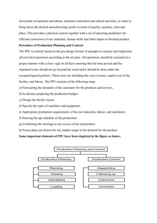 Production Planning and Control in Operations Management | PDF