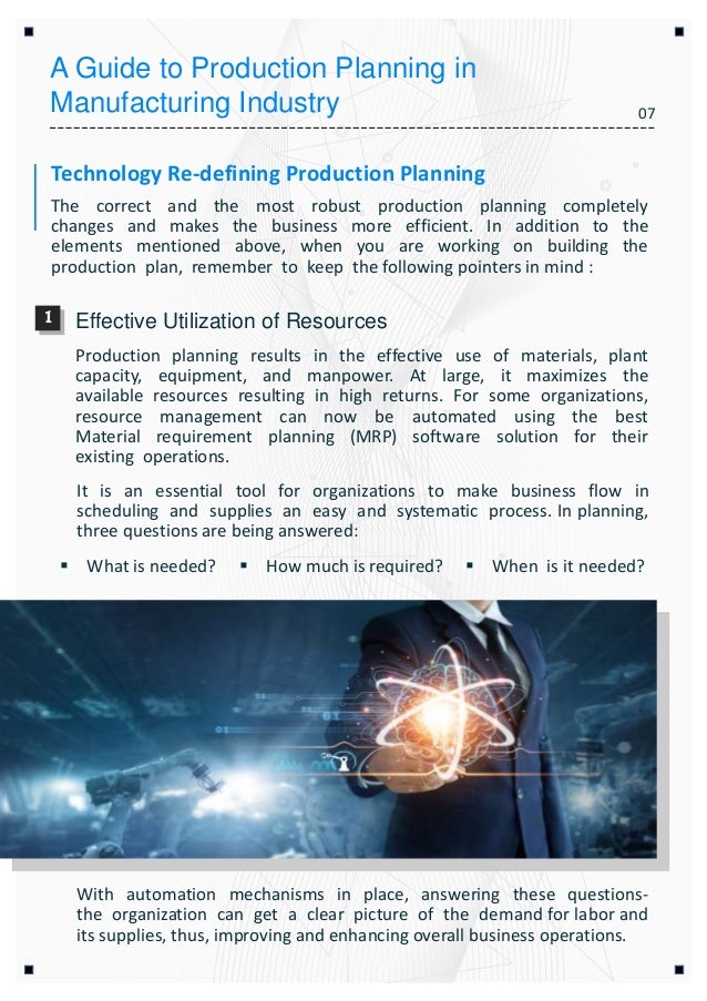 Production Planning In Manufacturing Industry | PPTX