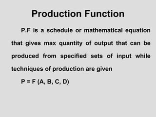 Production Theory | PPT