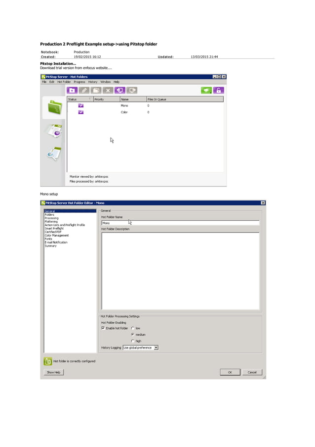 Production 2 Preflight Example setup using Pitstop Folder.pdf | Operating Systems | Computer ...