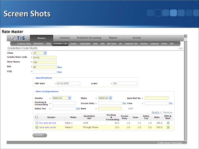 Production Accounting, Intend, Purchase Order & Inventory Tracking ...