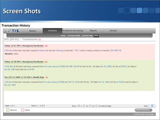 Production Accounting, Intend, Purchase Order & Inventory Tracking ...