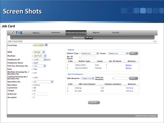 Production Accounting, Intend, Purchase Order & Inventory Tracking ...