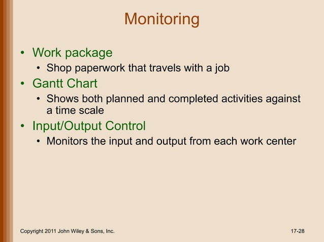 Production activity control - schedulling | PPT