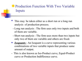 Production Analysis | PPT