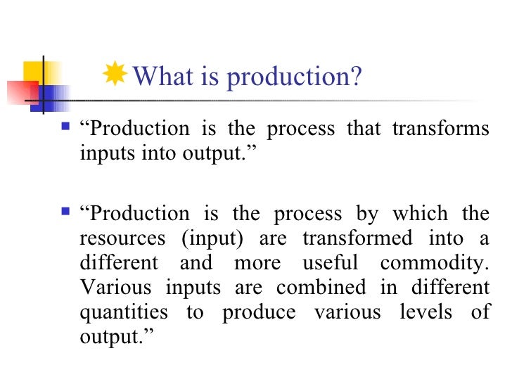 Production Analysis