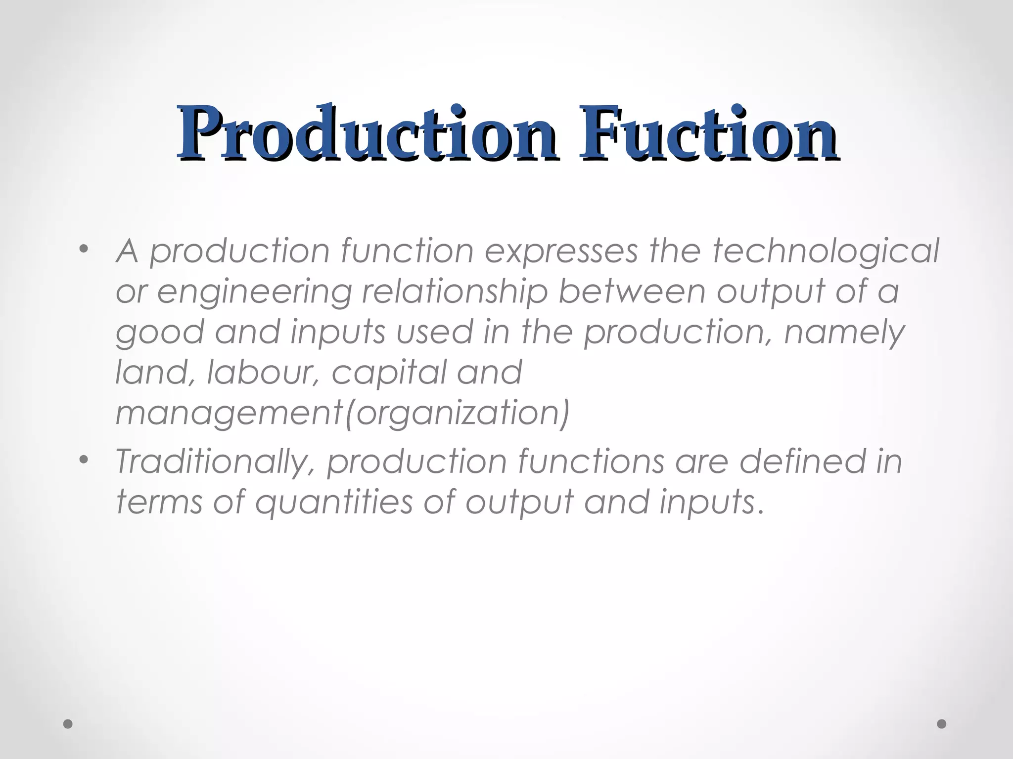 Production analysis | PPT