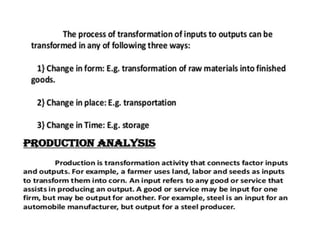 Production analysis | PPTX