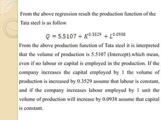 Production analysis ppt | PPTX | Business Accounting & Finance | Business