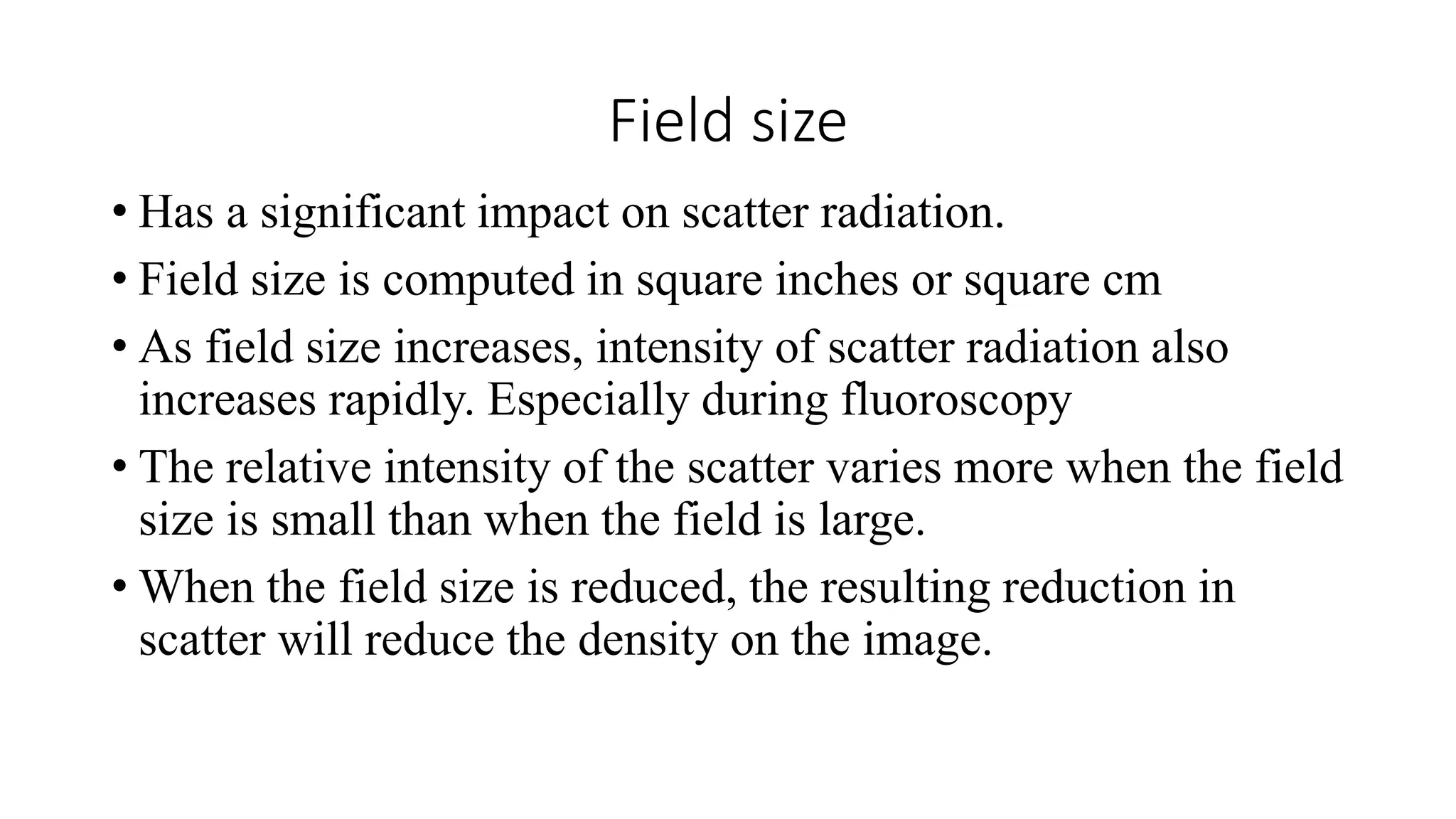Production and control of scatter radiation (beam | PPTX