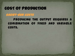 Production and cost | PPTX