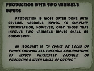 Production and cost | PPTX