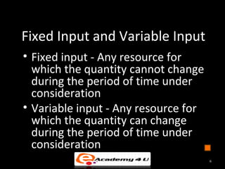 Production and costs | PPT