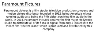 Production and distribution | PPTX | Video Production | Content Production