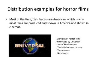 Production&Distribtion of horror films | PPTX