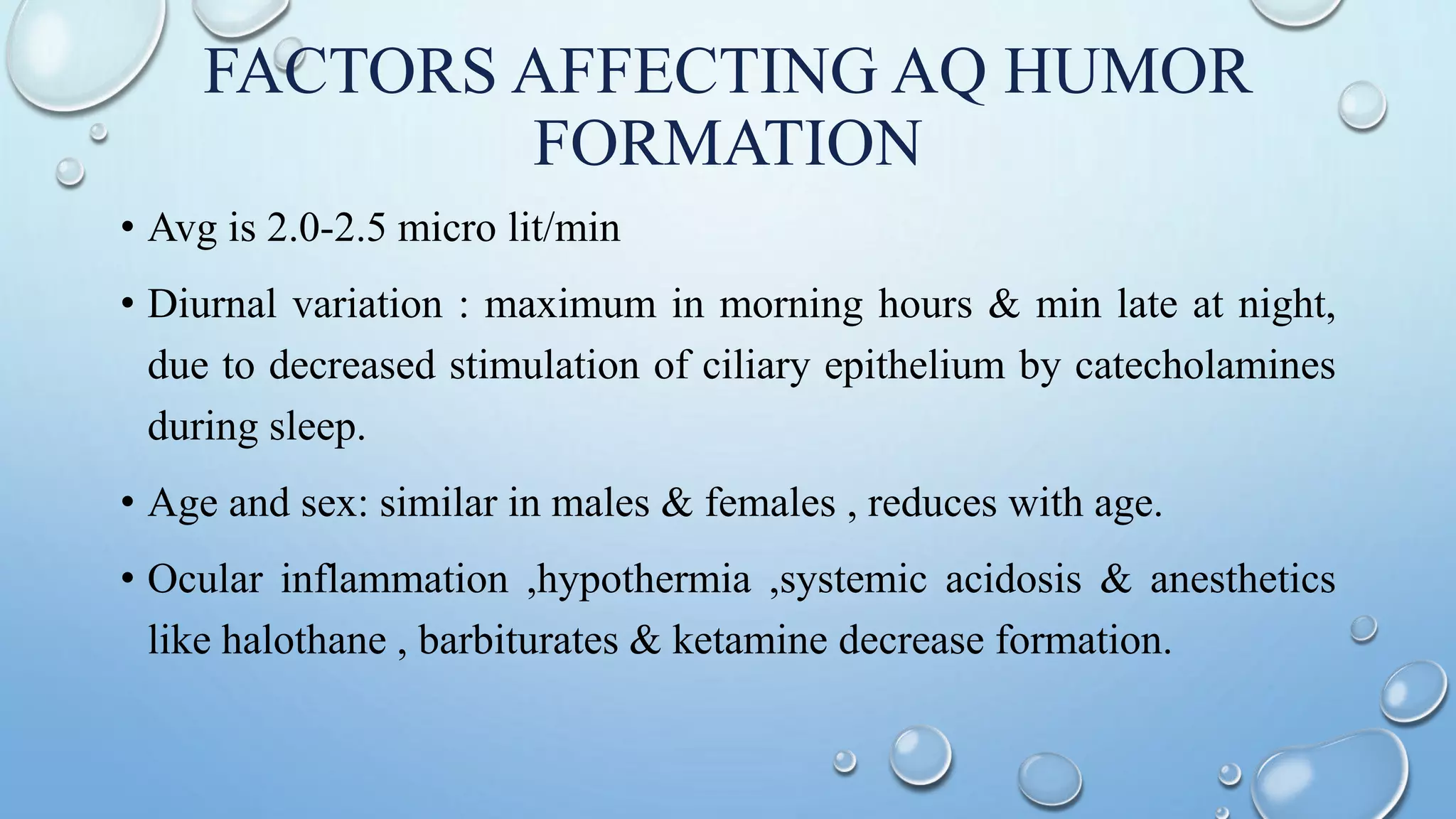 Production and flow of aqueous humor | PPTX
