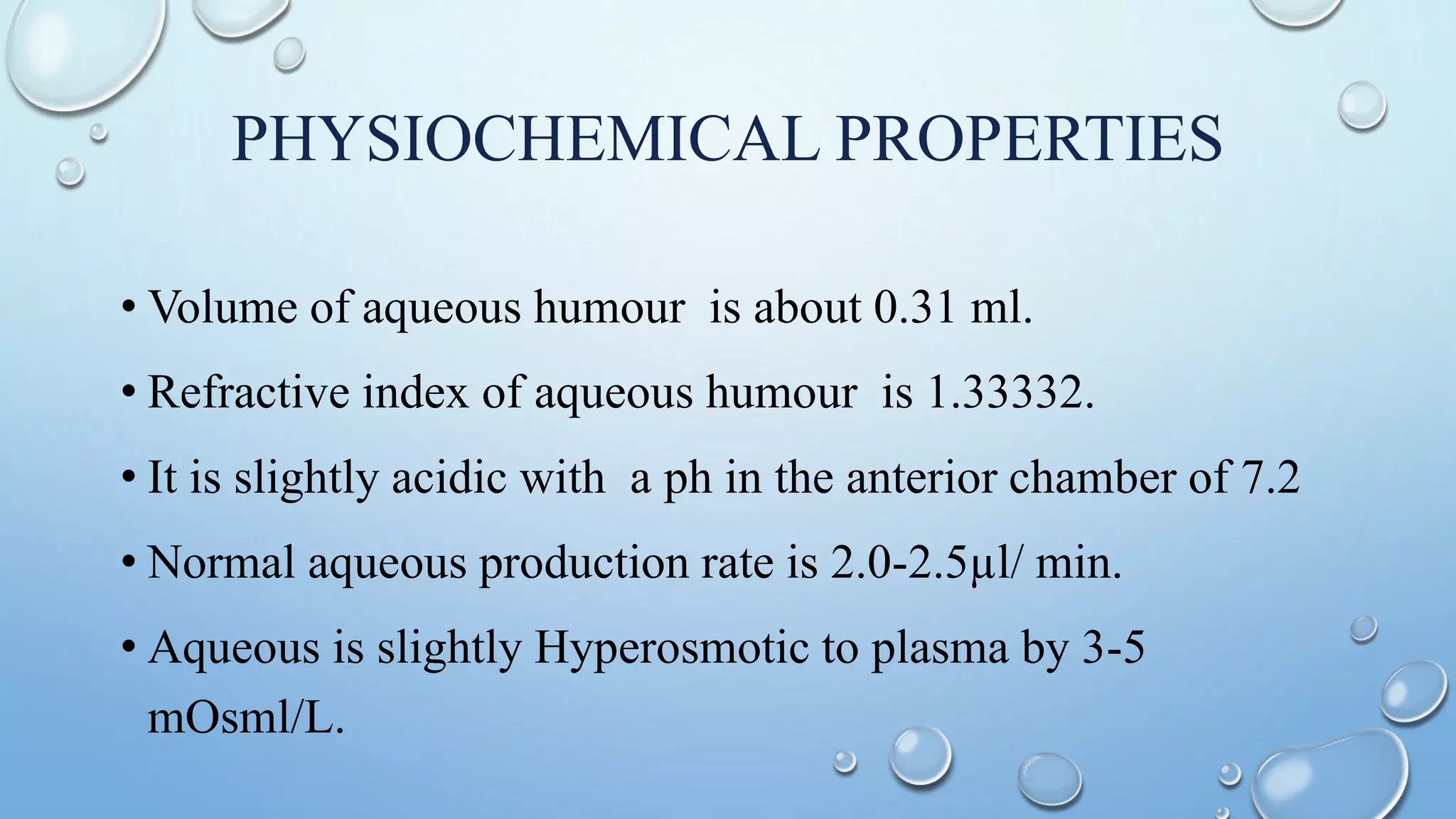 Production and flow of aqueous humor | PPTX