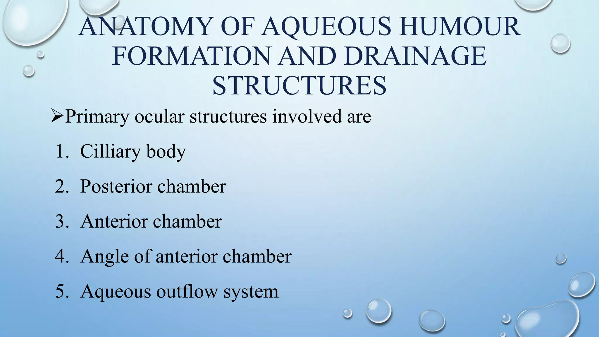 Production and flow of aqueous humor | PPTX