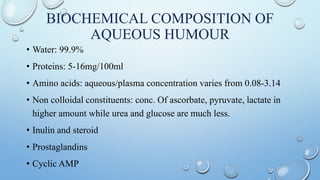 Production and flow of aqueous humor | PPTX
