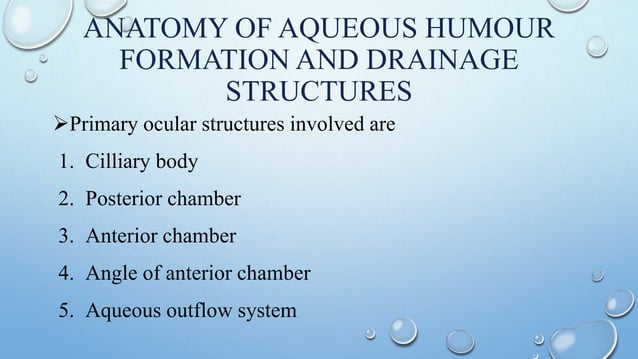 Production and flow of aqueous humor | PPTX