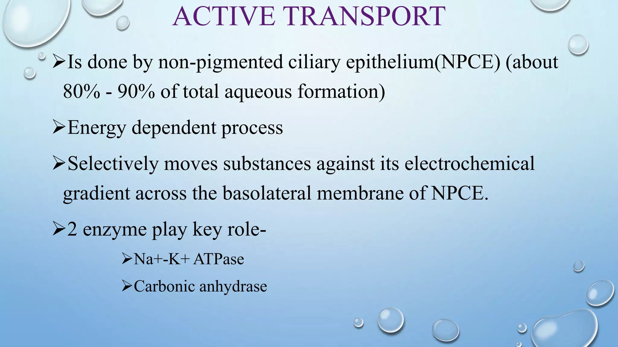 Production and flow of aqueous humor | PPTX
