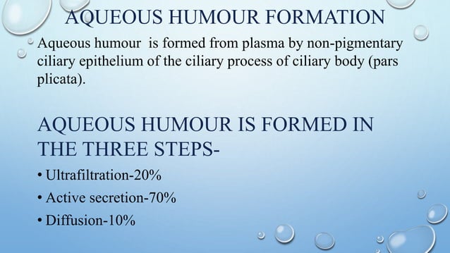 Production and flow of aqueous humor | PPTX | Eye and Vision Conditions ...