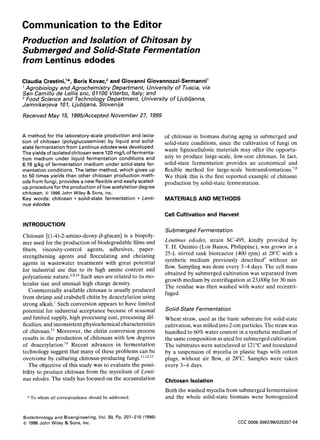 Production and isolation of chitosan by submerged and solid state fermentation | PDF | Gardening ...