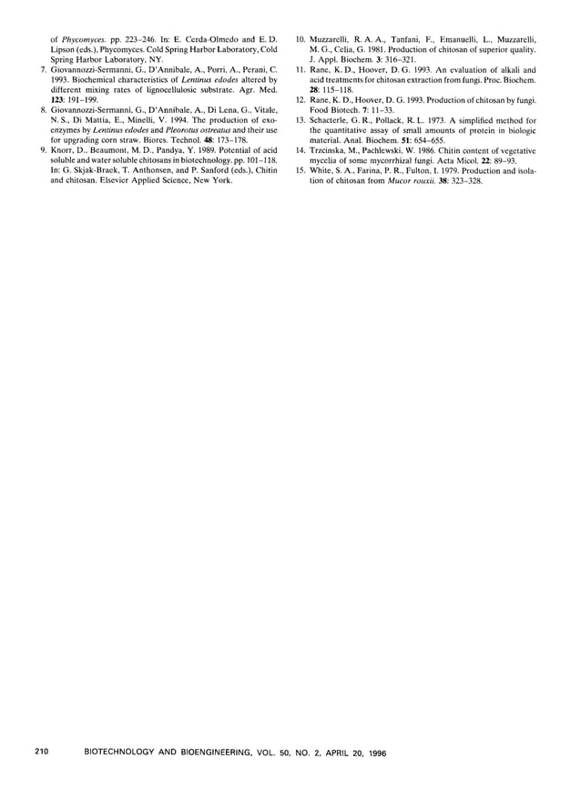 Production and isolation of chitosan by submerged and solid state fermentation | PDF | Gardening ...
