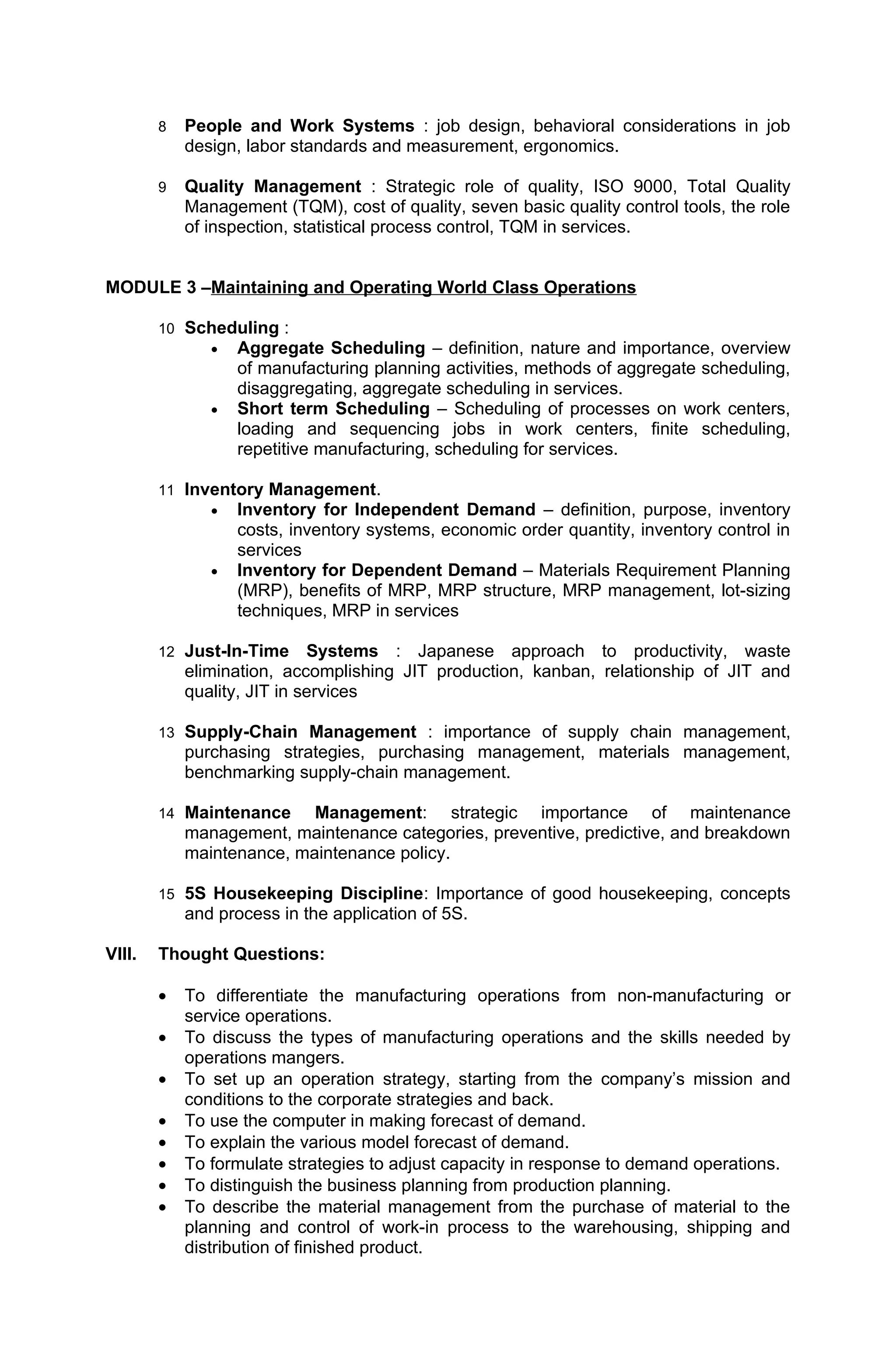 Production and operation management | DOC