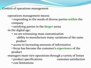 Production and Operation Management(Sarah Olivarez-Cruz) | PPTX