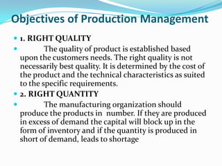 Production and Operation Management(Sarah Olivarez-Cruz) | PPTX