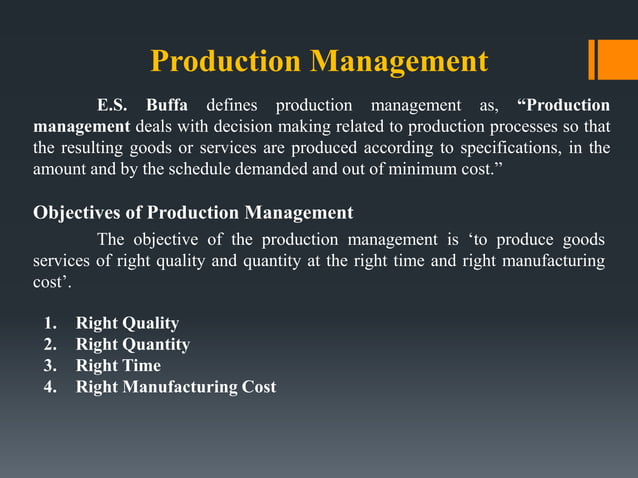 Production and Operation Management | PPTX