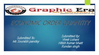 economic order quantity | PPT