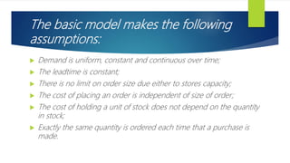 economic order quantity | PPT