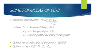economic order quantity | PPT