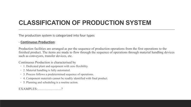 Production and Operation Management.pptx | Manufacturing Industry ...