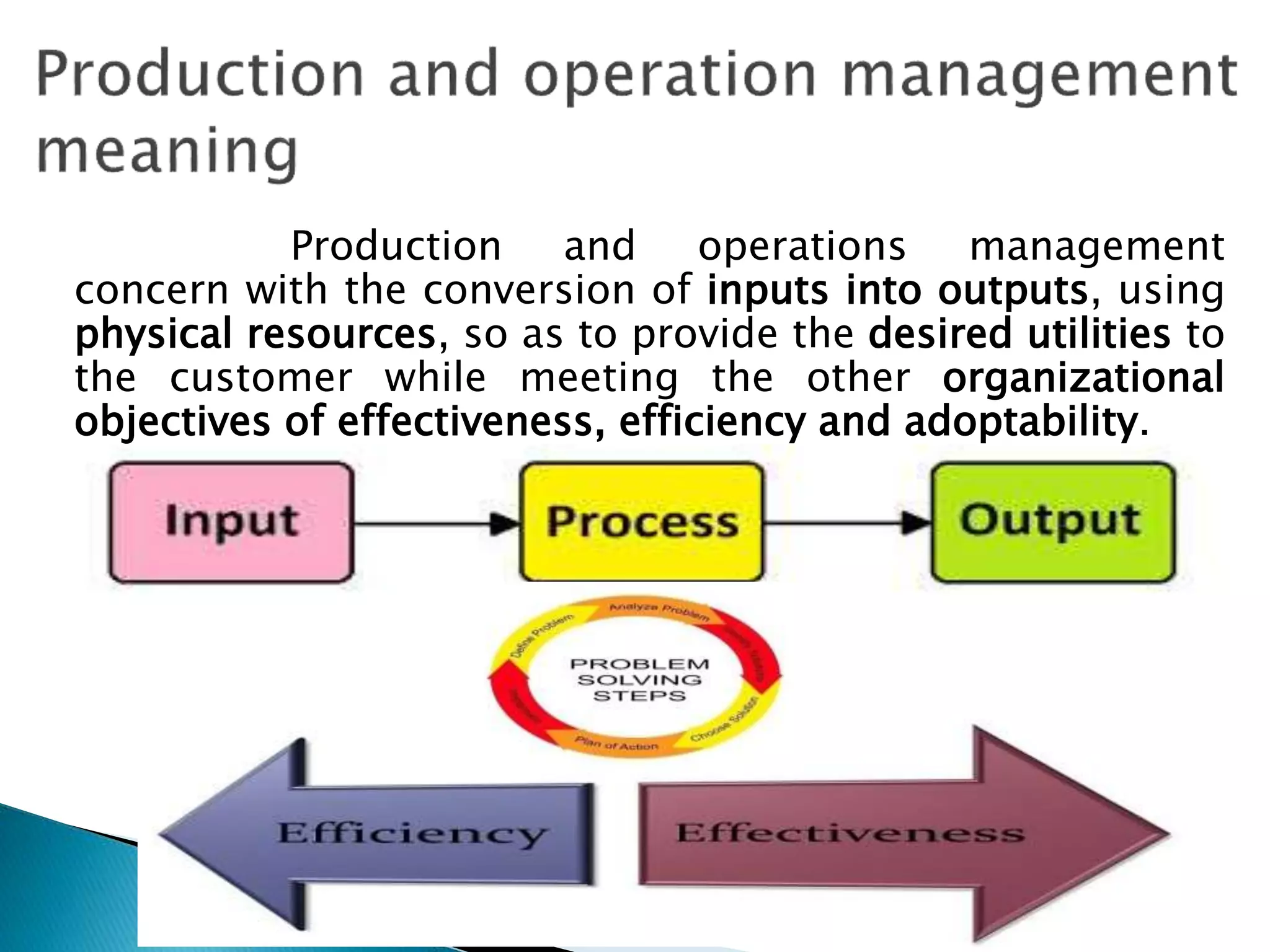 Production and operation management | PPT
