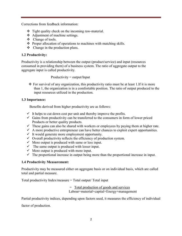 Production and Operation Management Lecture Notes | PDF