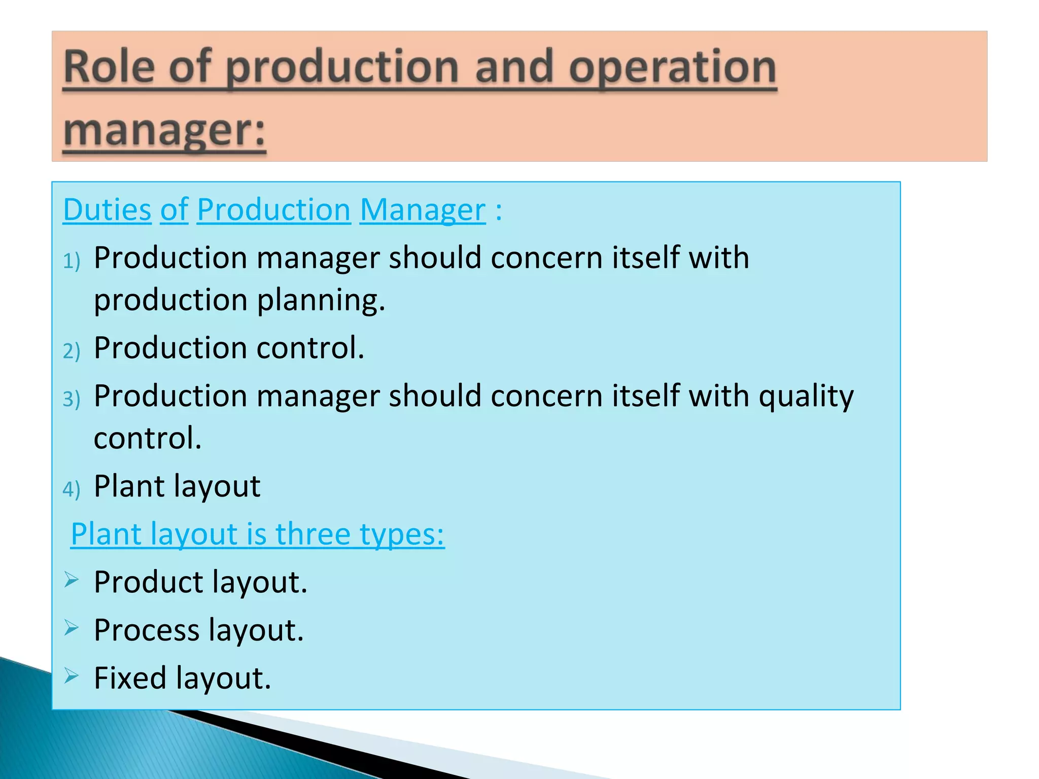 Production and operation management | PPT