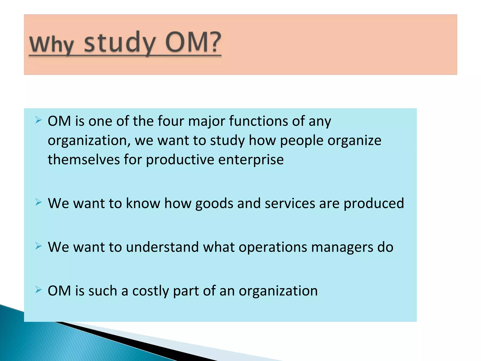 Production and operation management | PPT