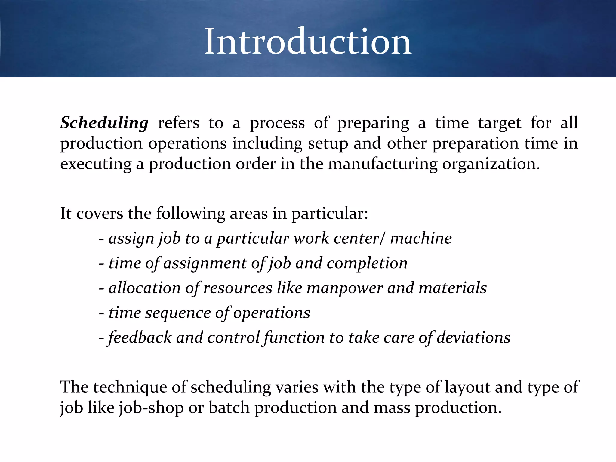 Operations Scheduling | PPT