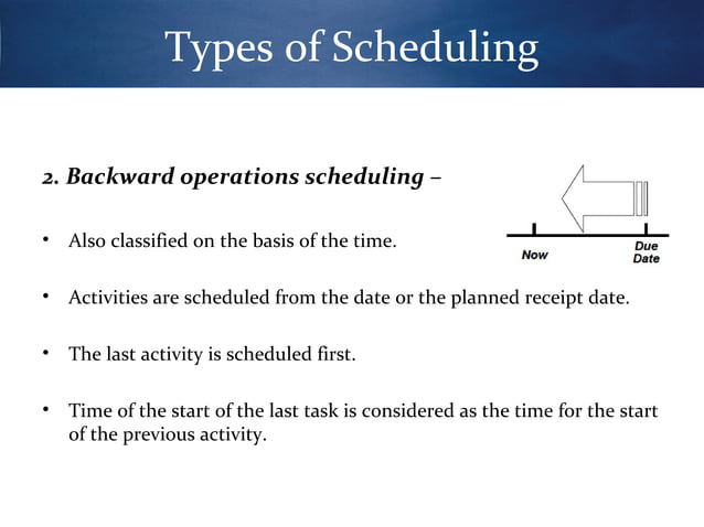 Operations Scheduling | PPT