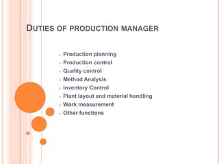 Production and operations management | PPTX