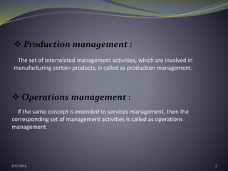 Production And Operations Management | PPTX