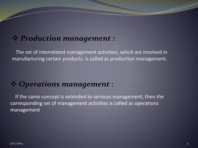 Production And Operations Management | PPTX