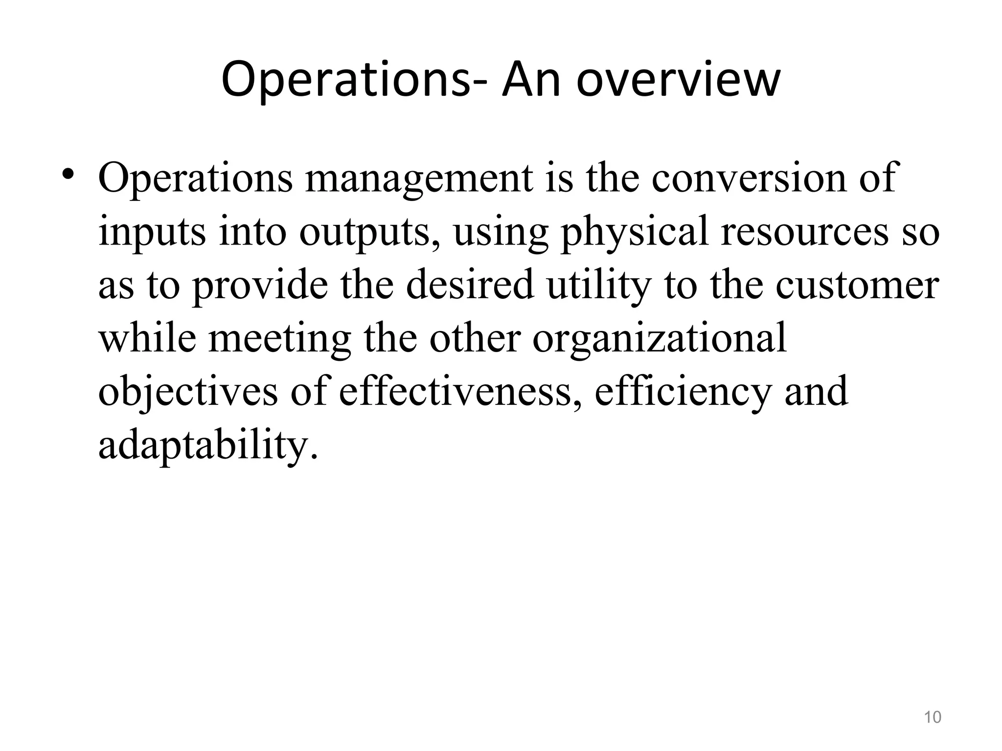 Production and operations management | PPT