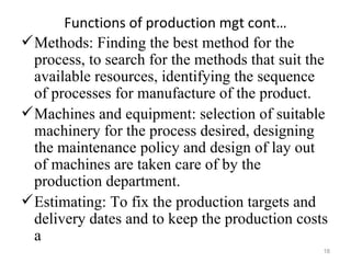 Production and operations management | PPT